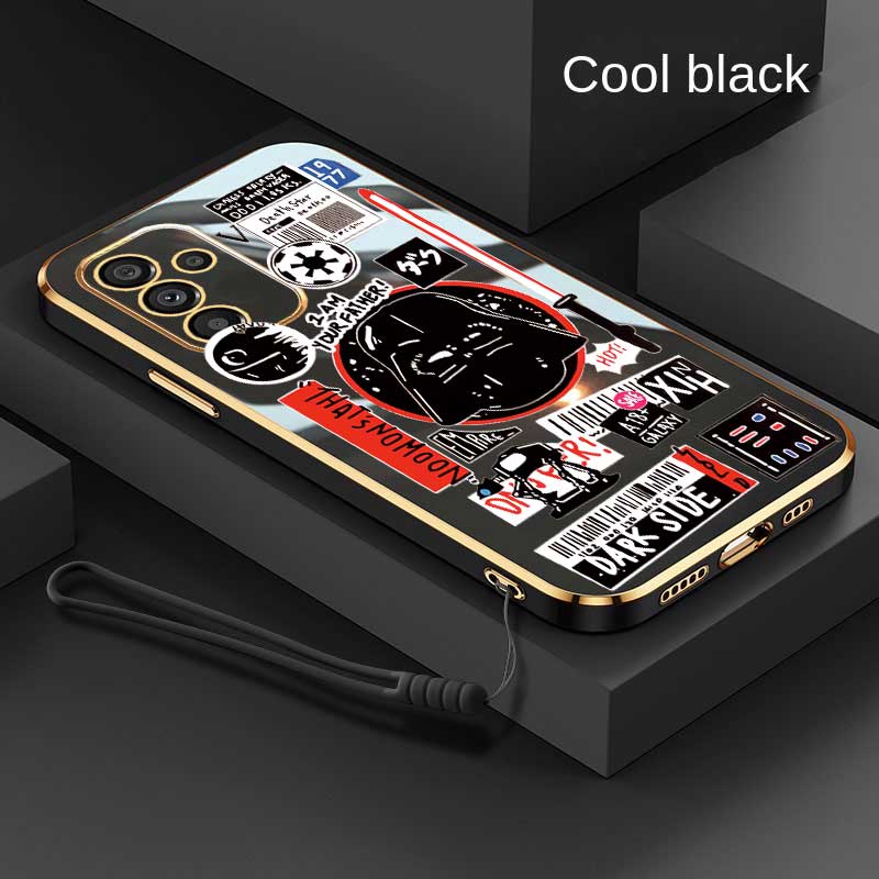 Samsung Galaxy A55 A35 5G A05s A05 M34 M15 5G Star Wars Luxury Sword Casing Square Edges Plating ...