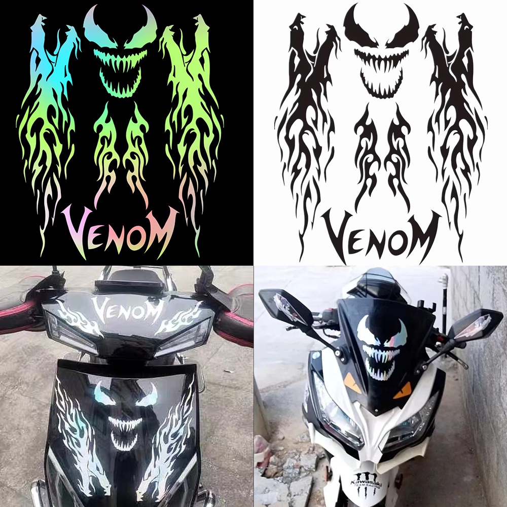 VENOM Sticker Motorcycle Modification Sticker Waterproof Reflective ...
