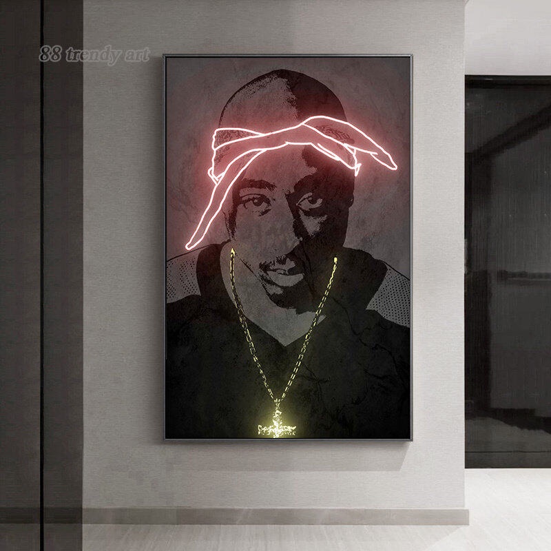 Abstract Raptor Star 2PAC Tupac Ice Cube Poster and Print Wall Art ...