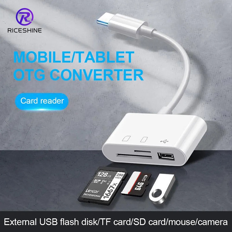 Multifunctional 3 In 1 USB Flash Drive TF SD Card Reader with Type-C ...