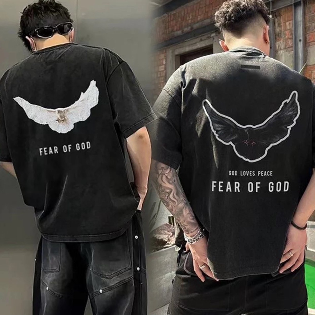 FOG FEAR OF ESSENTIALS New Short sleeved tee Pigeon Pattern Printing ...