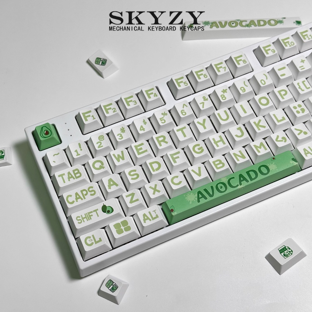 Big Font Keycaps Cherry Profile Minimalist PBT Dye Sub Mechanical ...