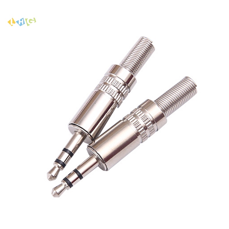 [LHG] 10PCS 3.5mm 3-Pole Stereo Metal Plug Headphone Repair Replacement ...