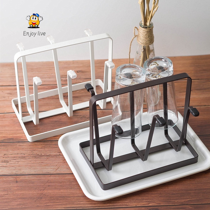 Kitchen Glass Cup Rack Draining Drying Water Mug Stainless Steel Drying ...