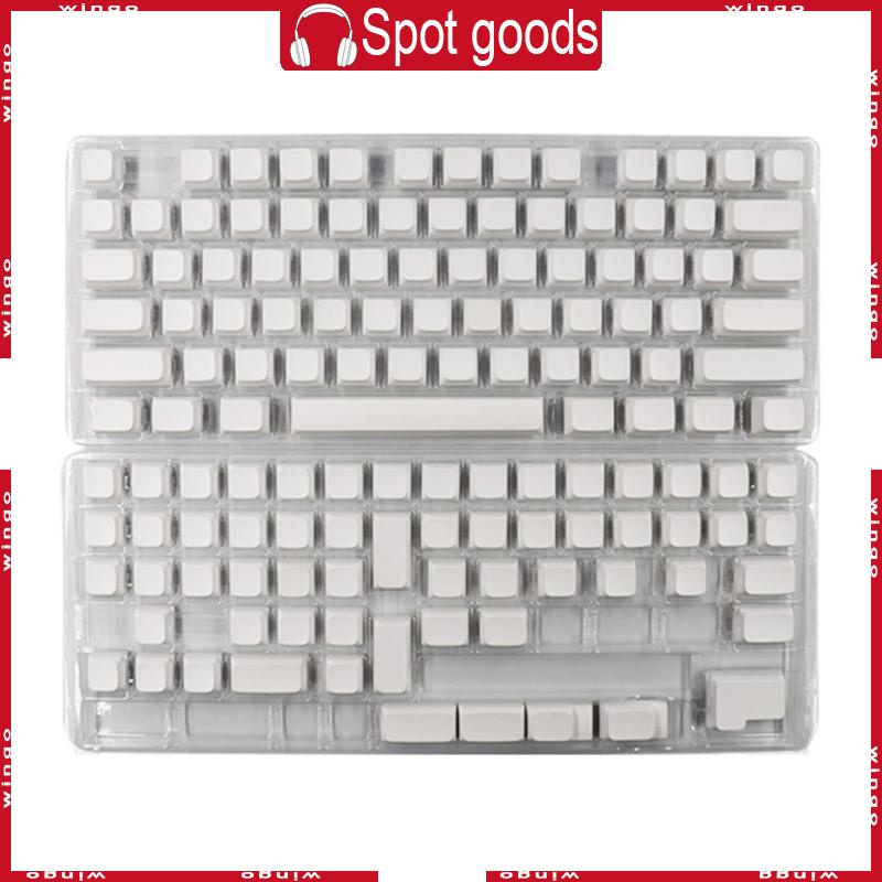 WIN PBT Retro White Keycaps 134Keys DyeSublimation XDA Minimalist White ...
