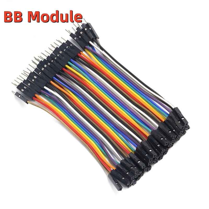 40pcs 10cm 2.54mm 1pin 1p-1p male to female jumper wire Dupont cable ...
