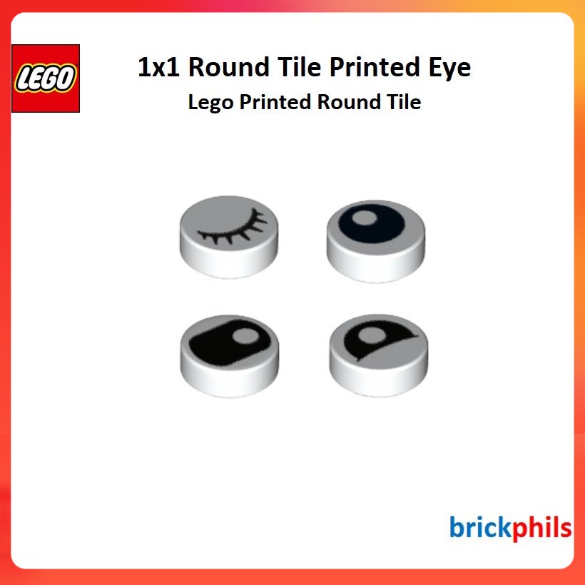 Lego Printed Round Tile - 1x1 Round Tile Printed Eye (2pcs per Lot ...