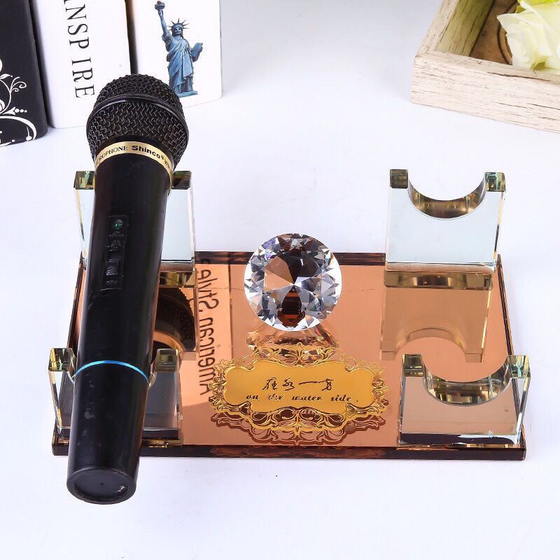 Crystal Microphone Rack Desktop KTV Microphone Rack Microphone Stand ...