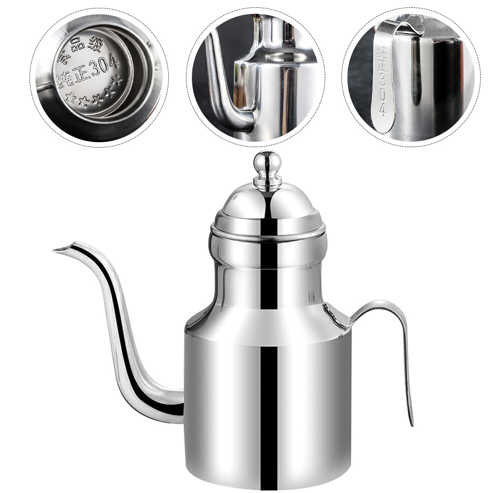 [READY STOCK] Stainless Steel Oil Bottle Pot Kitchen Container Bacon ...