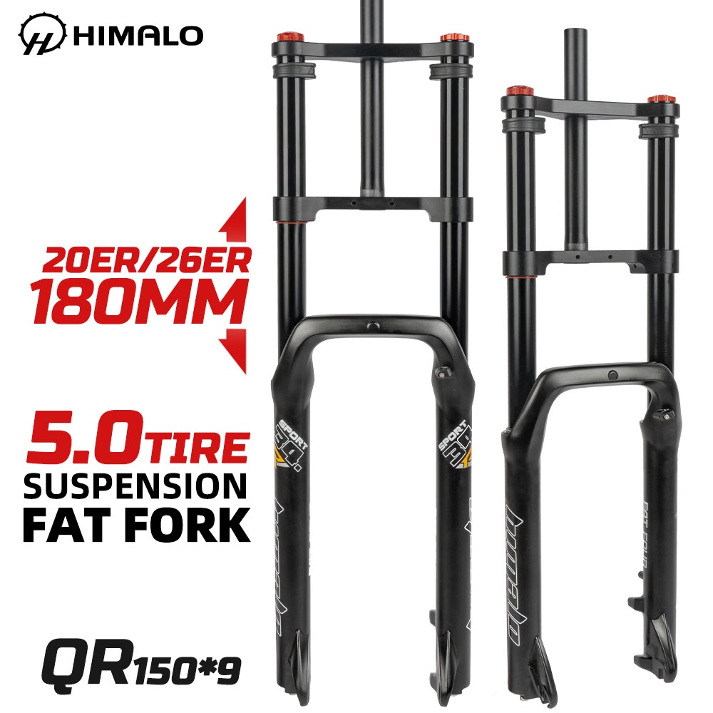 HIMALO Suspension Snow Fork for Fat Bike 20inch 26inch 26*5.0 tire 150 ...