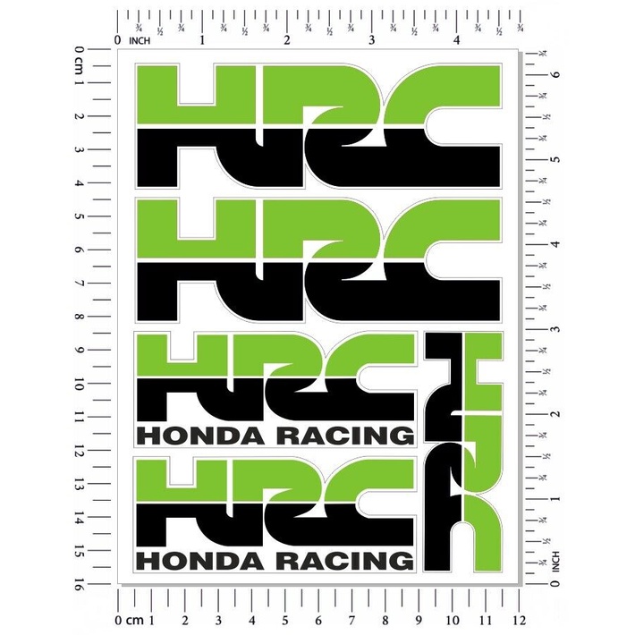 HRC Honda Racing Motorcycle 5 Decals Laminated Stickers Set cbr600rr ...