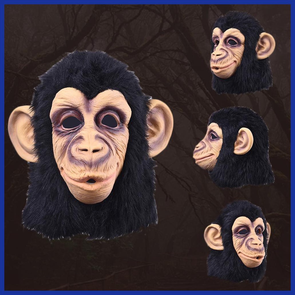 Gorilla Costume Monkey Headgear Adult Monkey Smooth Breathing Latex ...