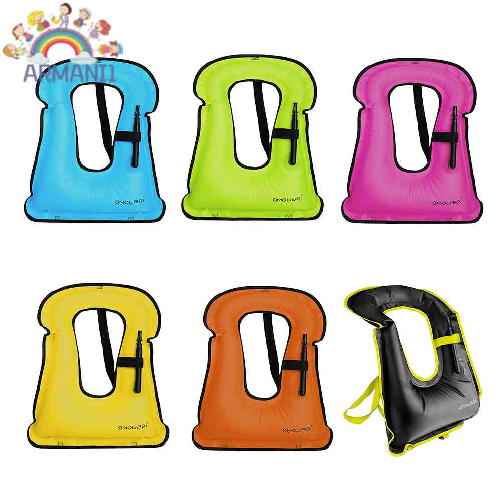 PVC Boating Life Vest Portable Inflatable Buoyancy Vest Safe Outdoor ...