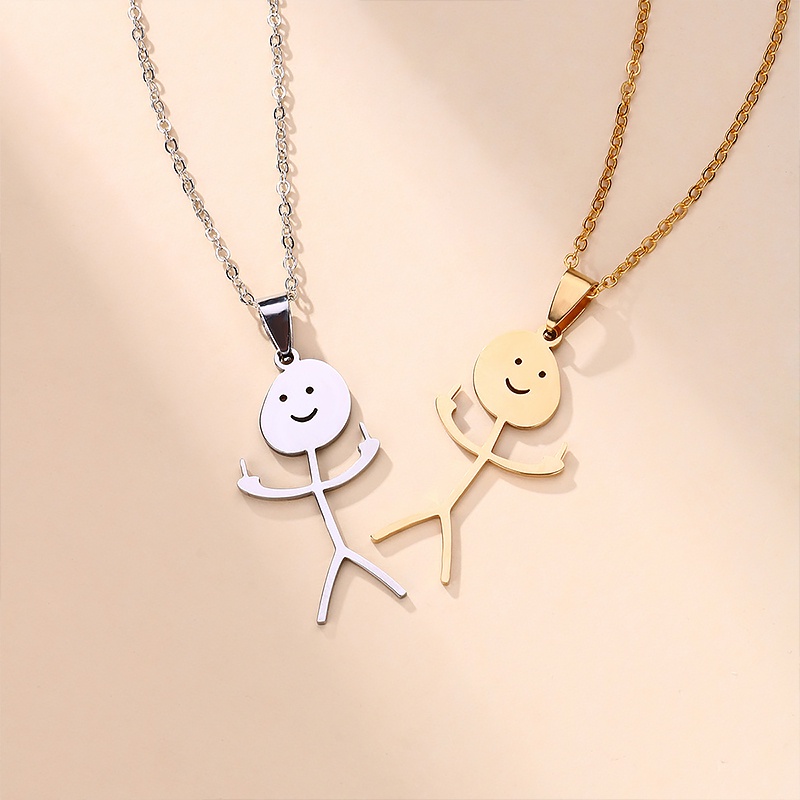 Fashion Hip Hop Fxck You Funny Doodle Pendant Necklace For Man Woman ...