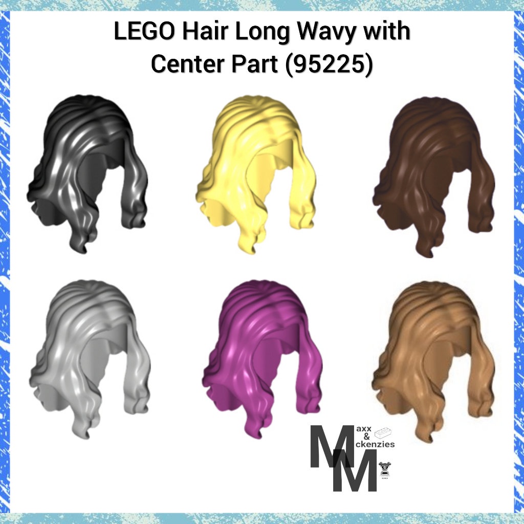 Female Hair Long Wavy with Center Part (95225) LEGO Minifigure Body ...