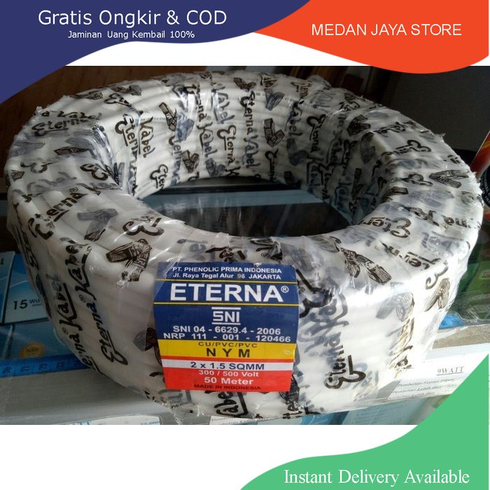 Nym Eterna Cable 2x1.5 mm Copper Wire Electrical Cable Contains 2 ...