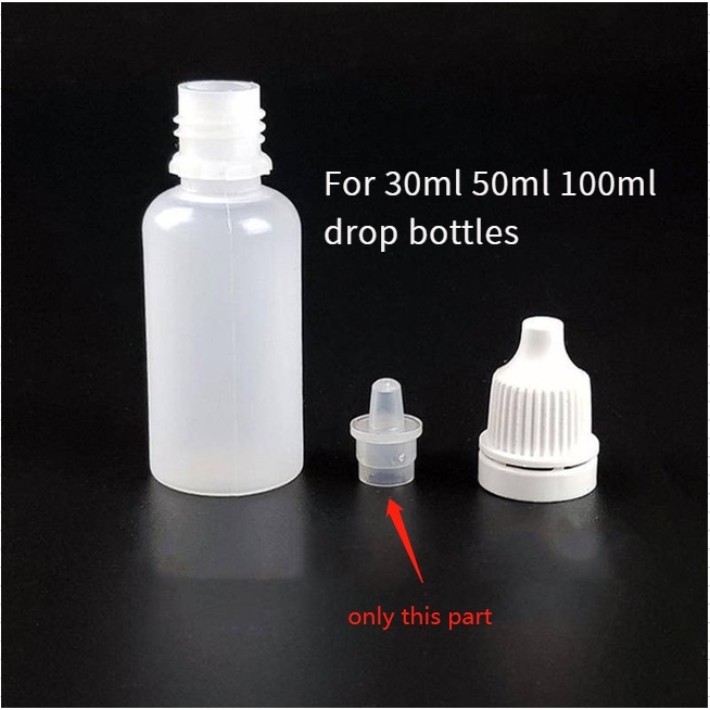 50pcs 100pcs Dropper Nozzles for squeeze Eye Drop Bottles for 30ml 50ml ...