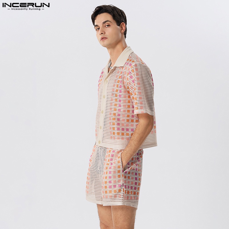 INCERUN short sleeved shirt+shorts casual set | Shopee Philippines
