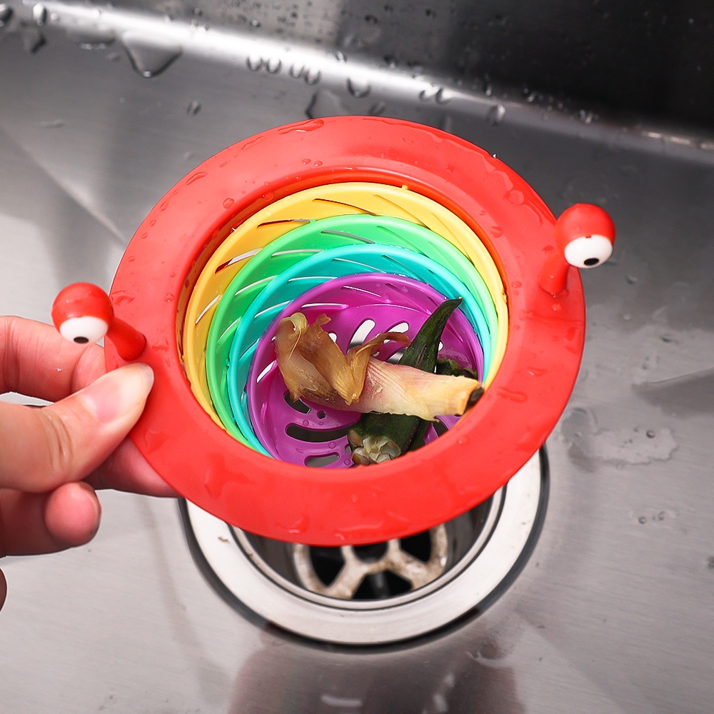 Foldable Kitchen Sink Filter Little Monster Rainbow Floor Drain ...