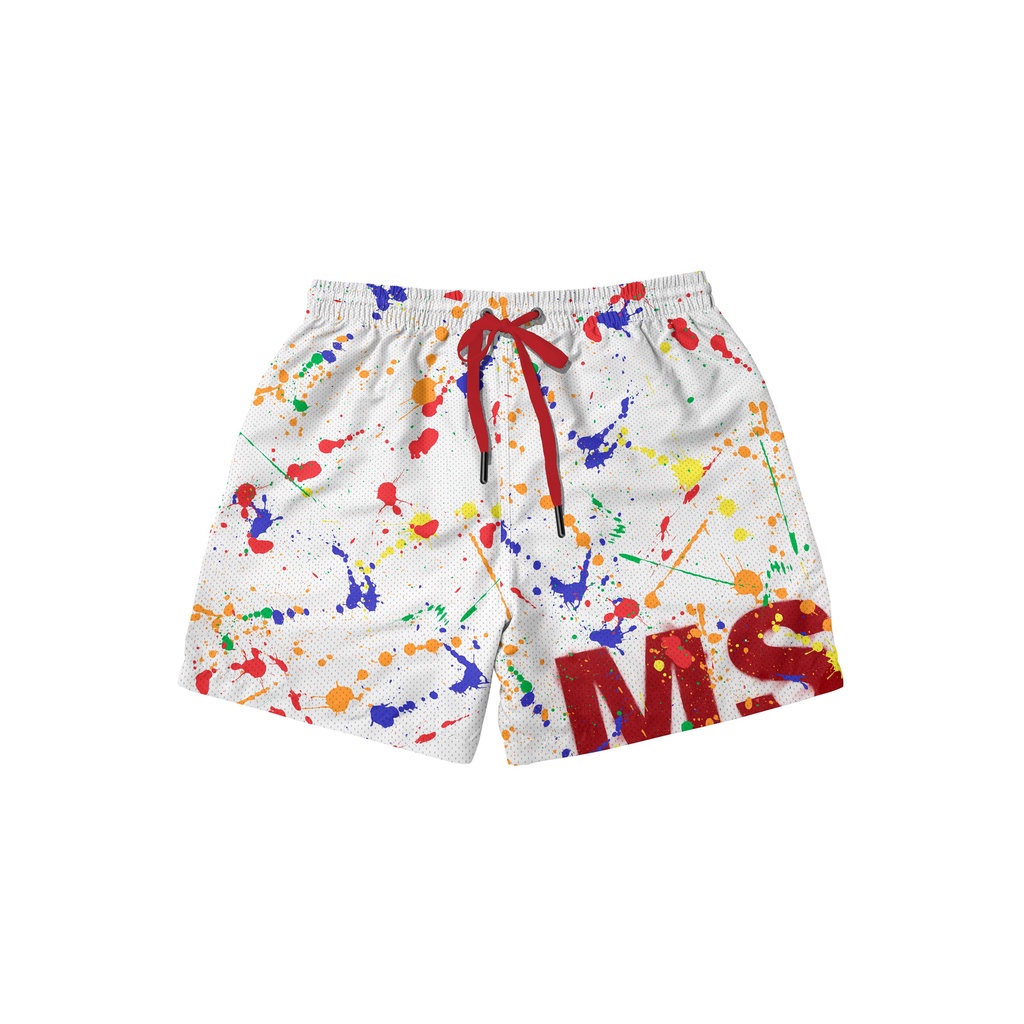 MSTR Co. BASIC SPLATTER PAINT MESH SHORTS (WHITE) | Shopee Philippines