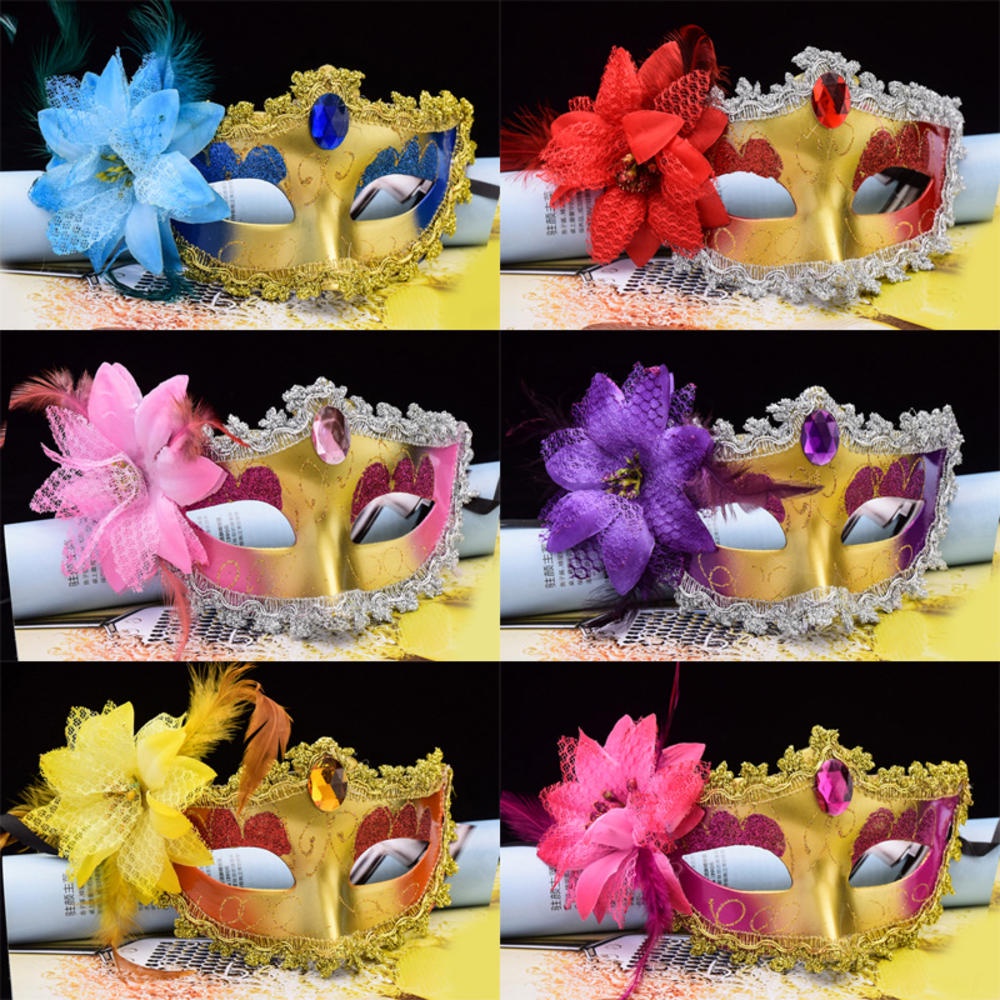 Masquerade Makeup Dance Mask Princess Of Venice Adult Half Face Mask ...