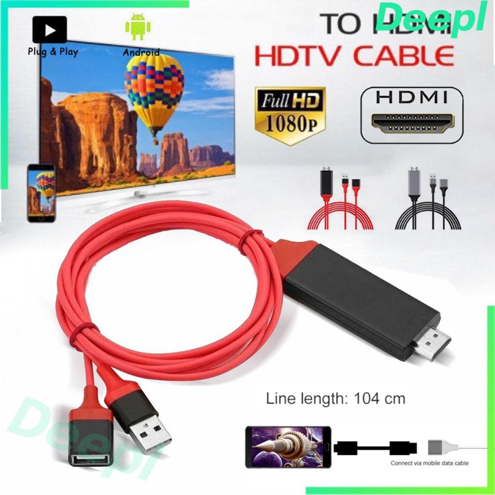 Phone Adapter Projector Cable Phone To TV 3 IN 1 Adapter Cable HDMI ...