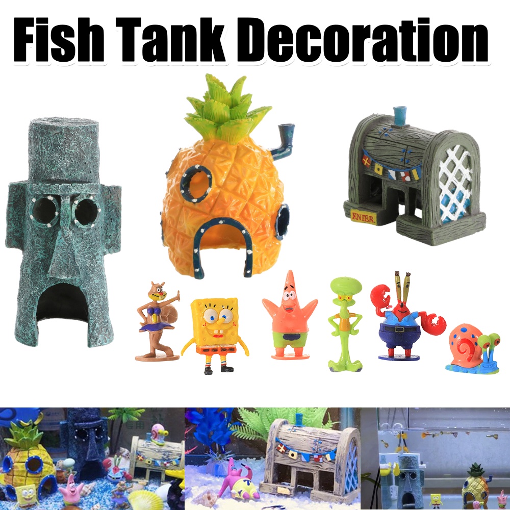 Spongebob Doll Toy Action Figurines Collection Spongebob House Kids ...