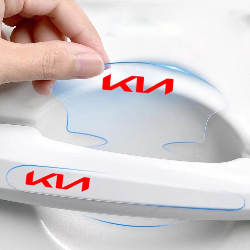 8PCS KIA Car Handle Scratches Transparent Protector Film Car Bowl ...