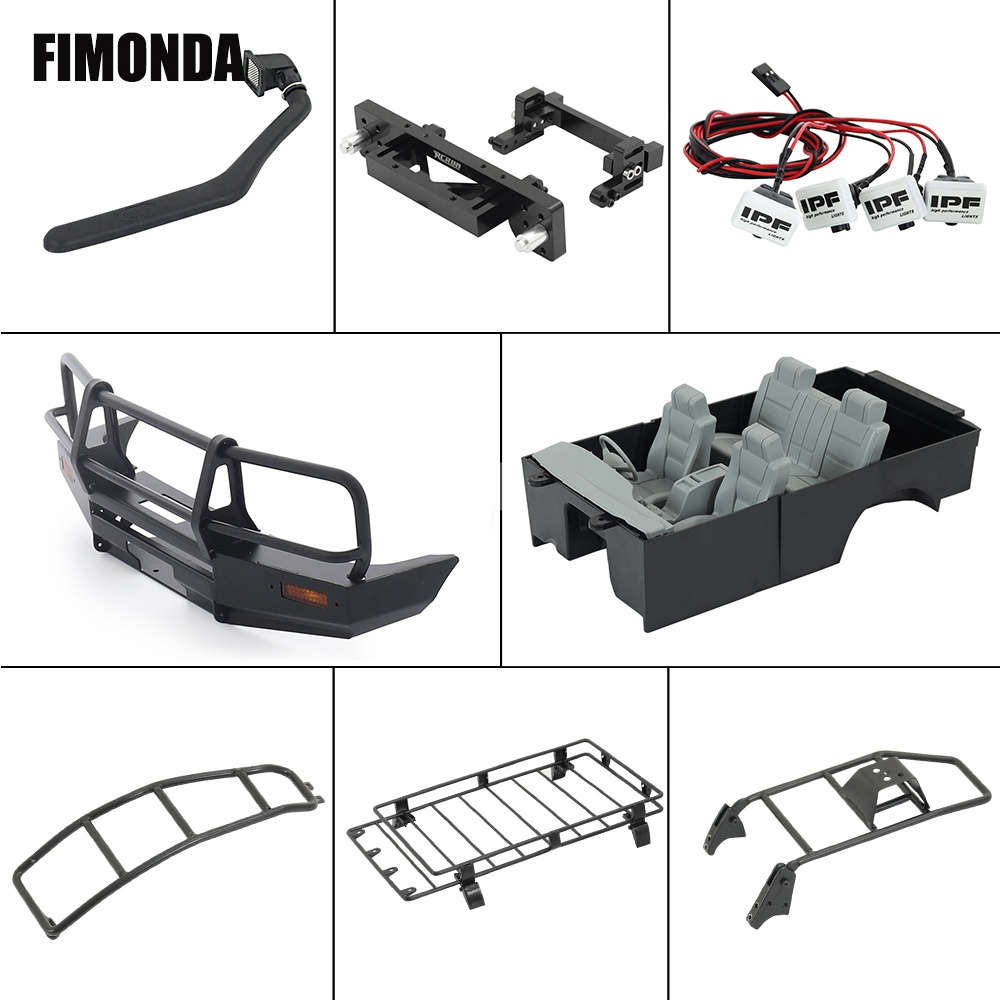 1/10 RC Crawler Car Land Cruiser LC80 ABS Interior Body Mount Roof Rack ...