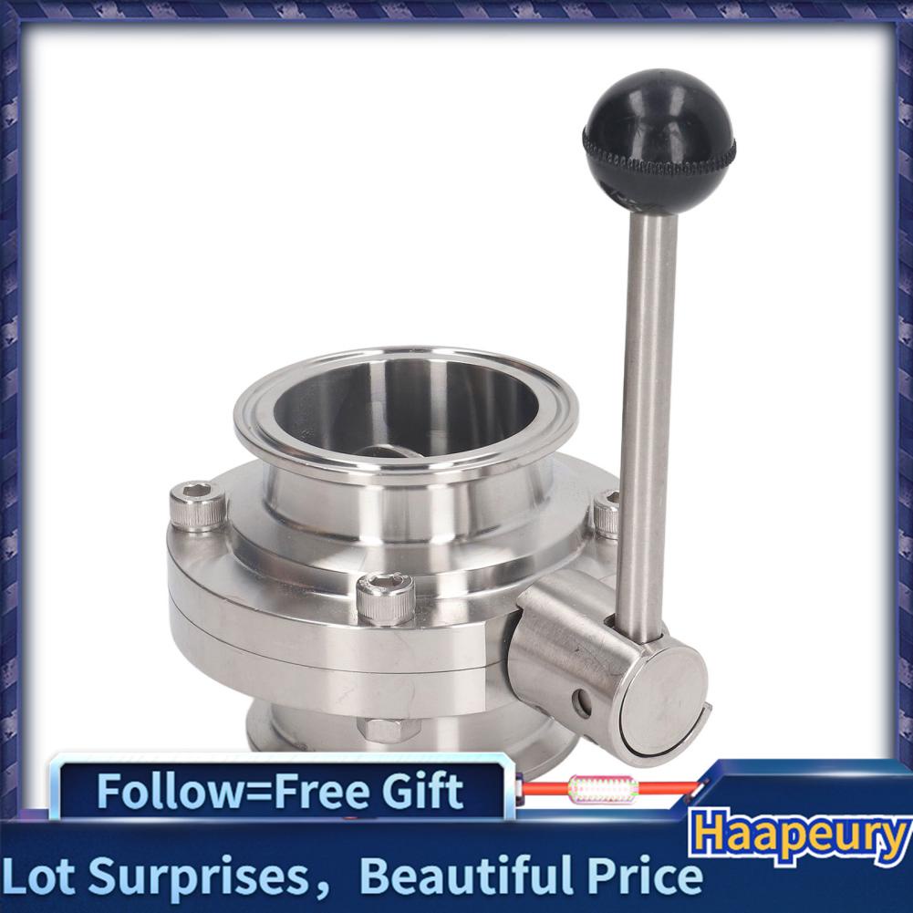 Haapeury Sanitary Butterfly Valve Rust Resistant Quick Connection Water ...