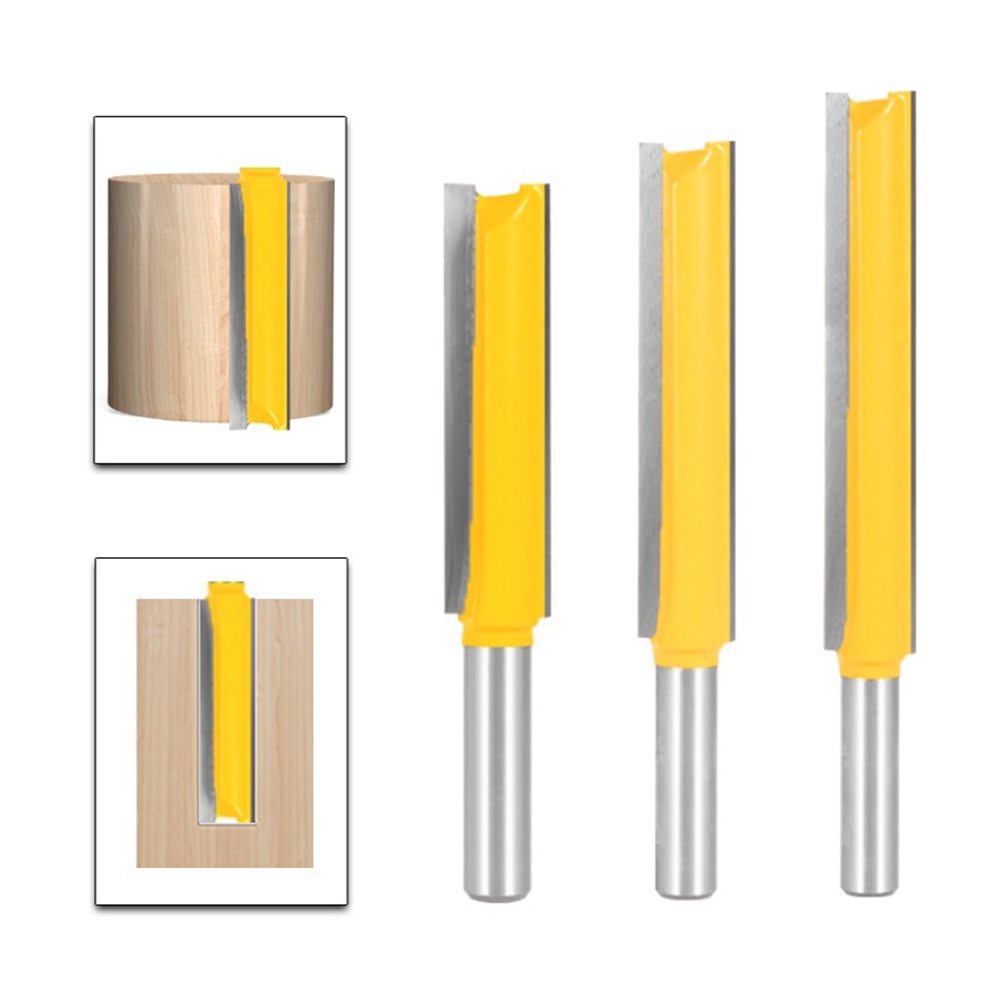 8mm Shank Extra long 3" Blade 8mm" Cutting Dia. Straight Router Bit ...