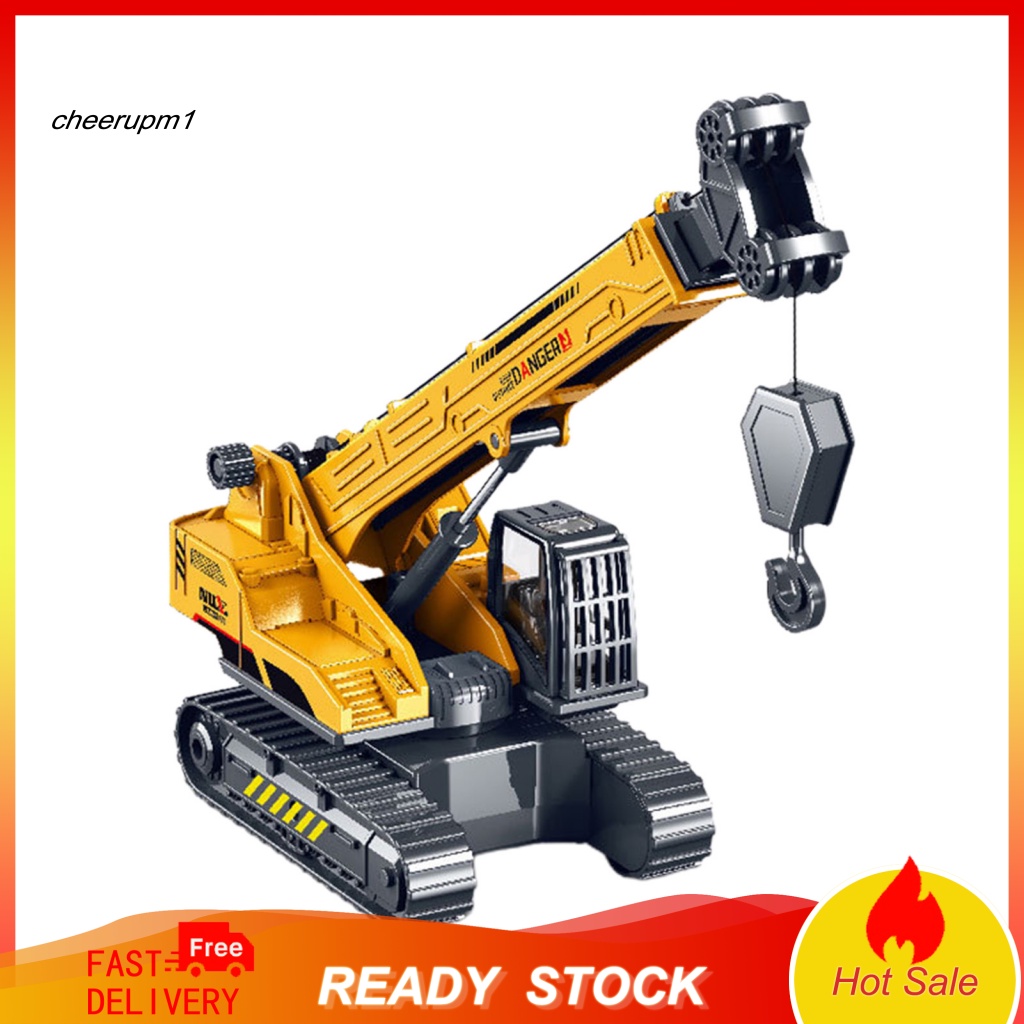 CHEER Lifting Cranes Toy 360 Degree Rotating Base Adjustable Long Arm ...