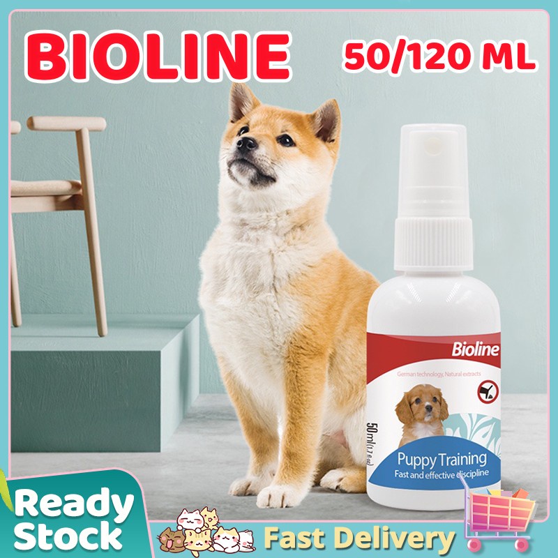 Bioline 50ml/120ml Dog Training Spray Pet Potty Aid Training Liquid ...