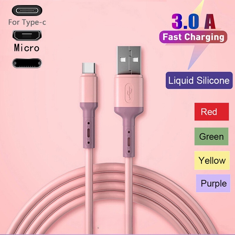 5A Fast Charger Liquid Silicone USB Charger Extra Long Cable for ...
