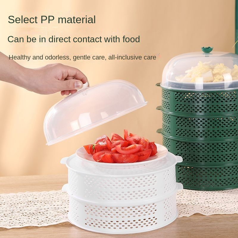 Hollow Vegetable Cover with Lid Dining Table Leftover Food ...