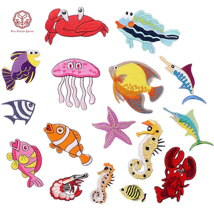 Pro Patch Store Marine Life DIY Embroidery Patches for Embroidery ...
