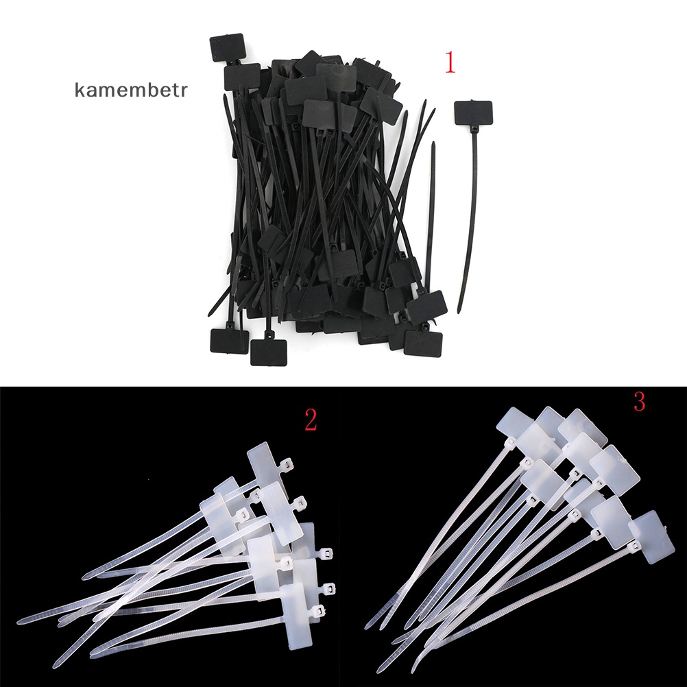 ka 100Pcs RJ45 RJ12 Wire Power Cable Label Mark Tags Self-Locking Nylon ...