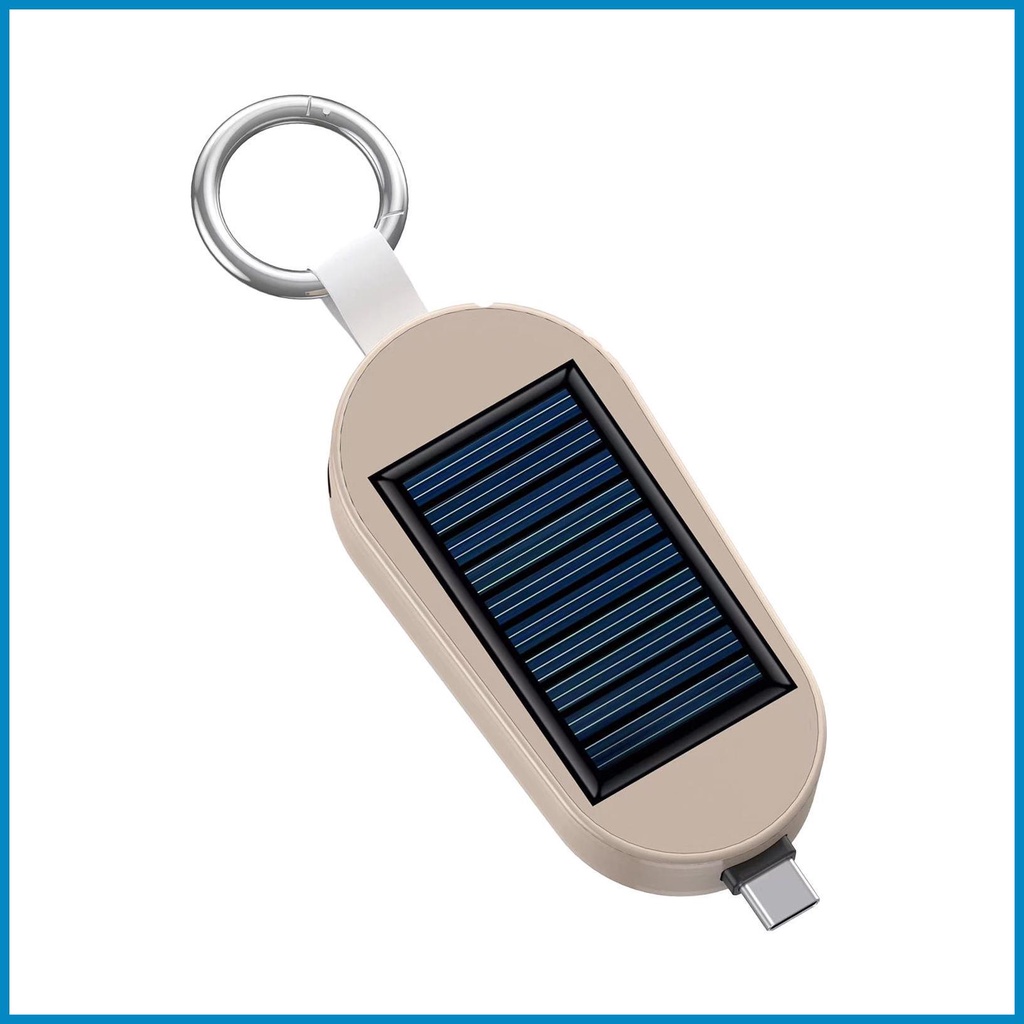 Solar Charger Solar Powered Keychain Type C 3000mAh Portable Charger ...