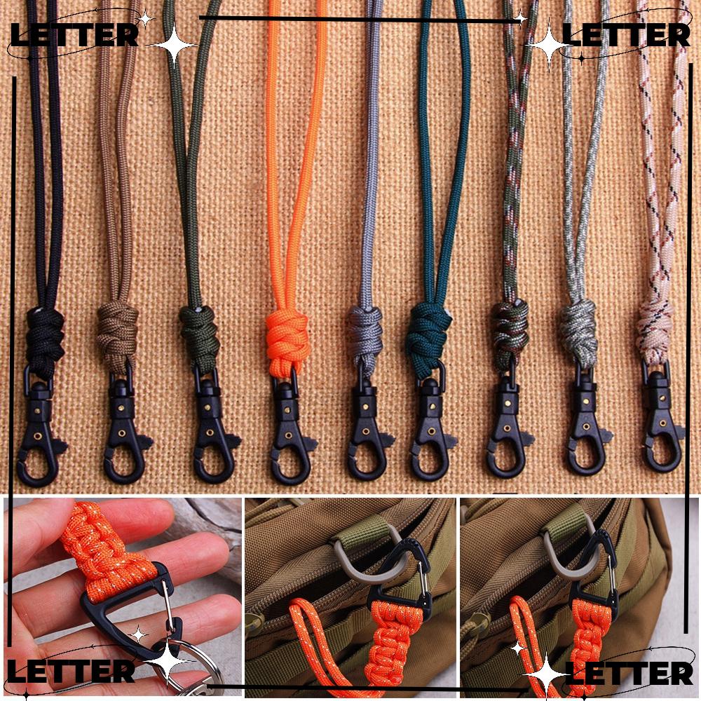 LETTER New Lanyard Triangle Buckle Self-Defense Key Ring Paracord ...