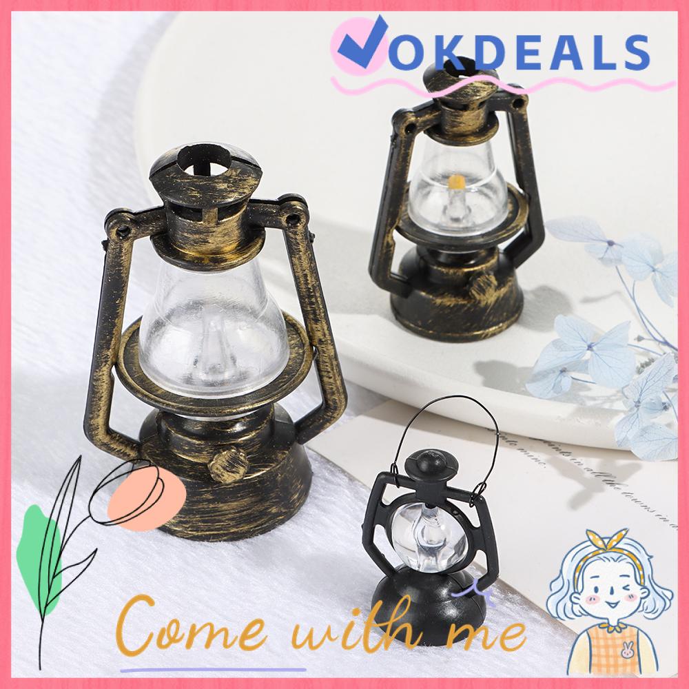 OKDEALS Retro Style Mini Kerosene Lantern Kids Toy Dollhouse ...