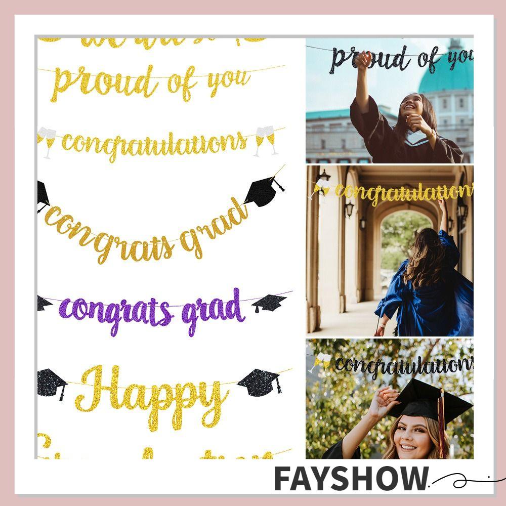 FAYSHOW2 Congratulation Graduation Banner Party decorations Graduation ...