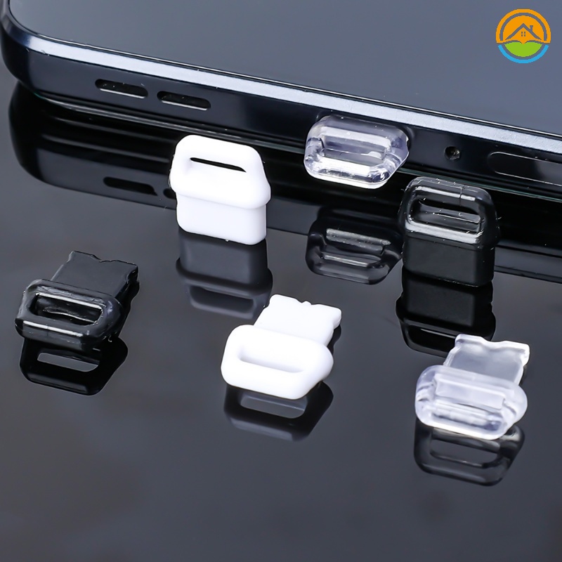 3 Color Type-C PVC Dust-proof Interface Plugs / USB Charging Port ...