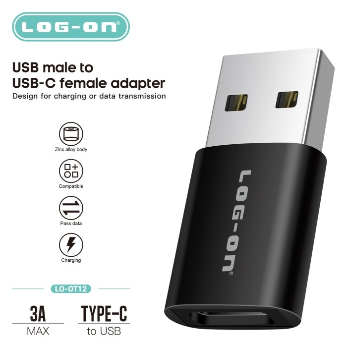 Usb OTG LOG ON OT12 MALE TO TYPE-C FEMALE ADAPTER INTERFACE CONVERTER ...