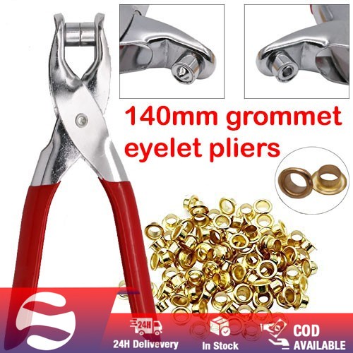 140mm grommet eyelet pliers shoes eyes clamp 50 eyelets for fabric ...