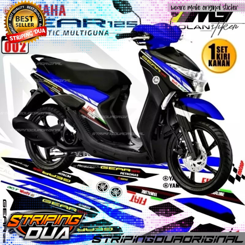 Yamaha Mio GEAR 125 Variation Striping Sticker Decal | Yamaha Mio Gear ...
