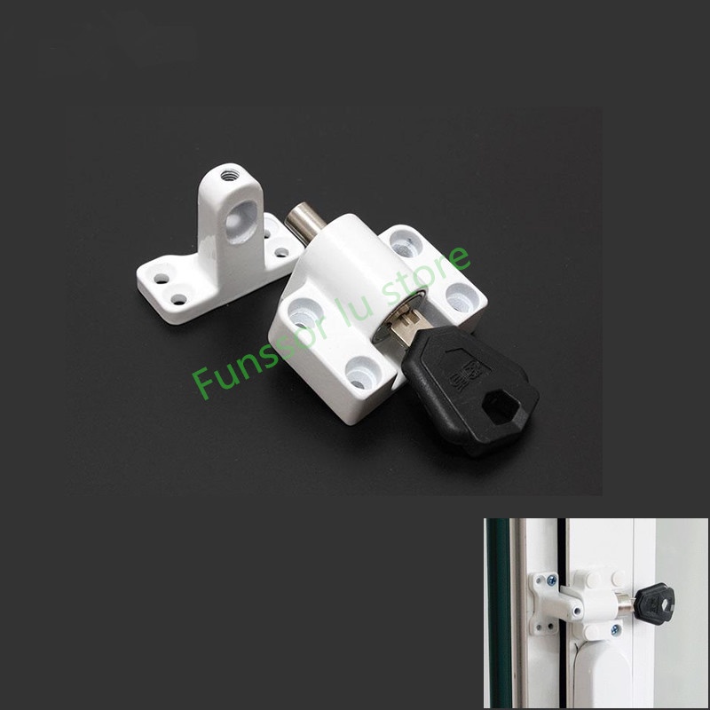 Inside flat window anti-theft lock plastic steel aluminum alloy window ...