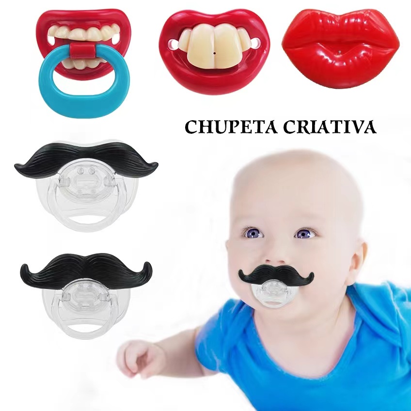baby silicone pacifier mustache pacifier，babys | Shopee Philippines