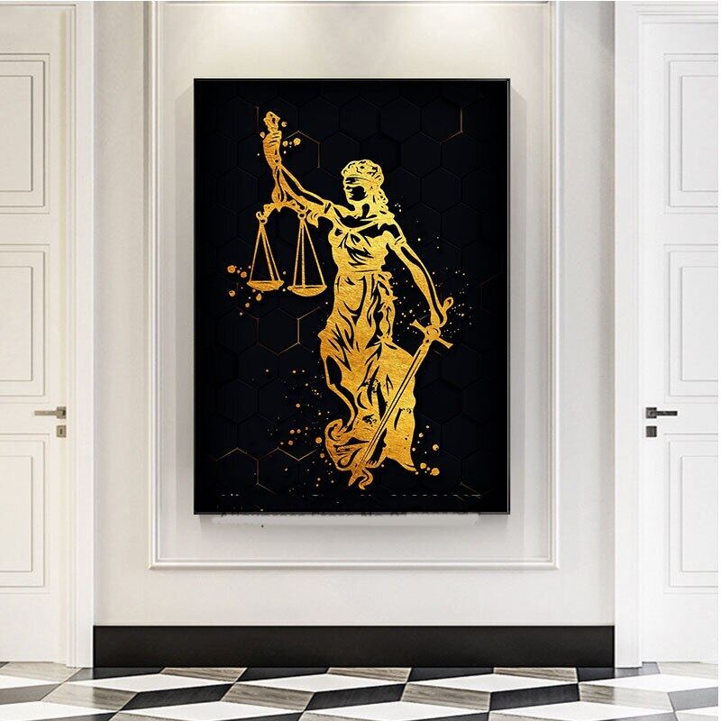 Gx1691 Retro Lawyer Lady Justice Law Patent School Poster Print Canvas ...