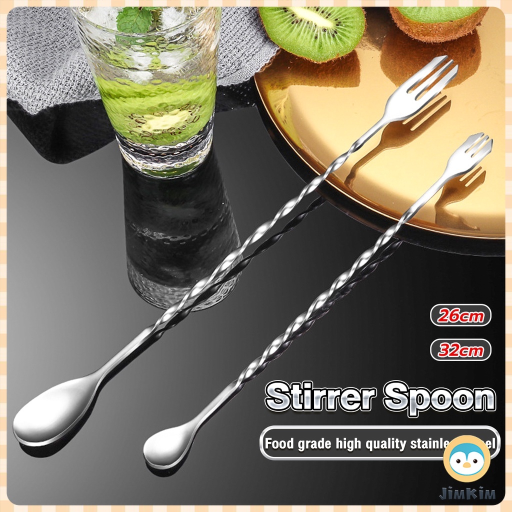 Stirrer Spoon Cocktail Stirring Spoon Milk Tea Juice Stirrer Coffee ...