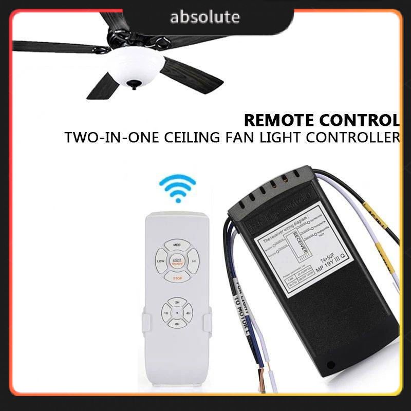 Smart Universal Ceiling Fan Lamp Remote Controller Kit Remote Adjust ...